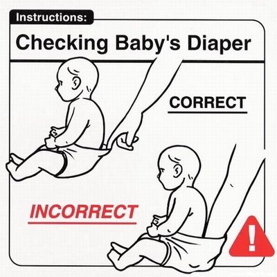 Illustrated baby handling guide for dumb parents | Amusing Planet